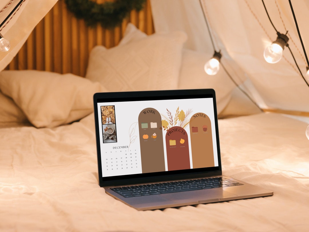 Fall Themed Desktop Organizer | EDITABLE | Calender Fall Season ...