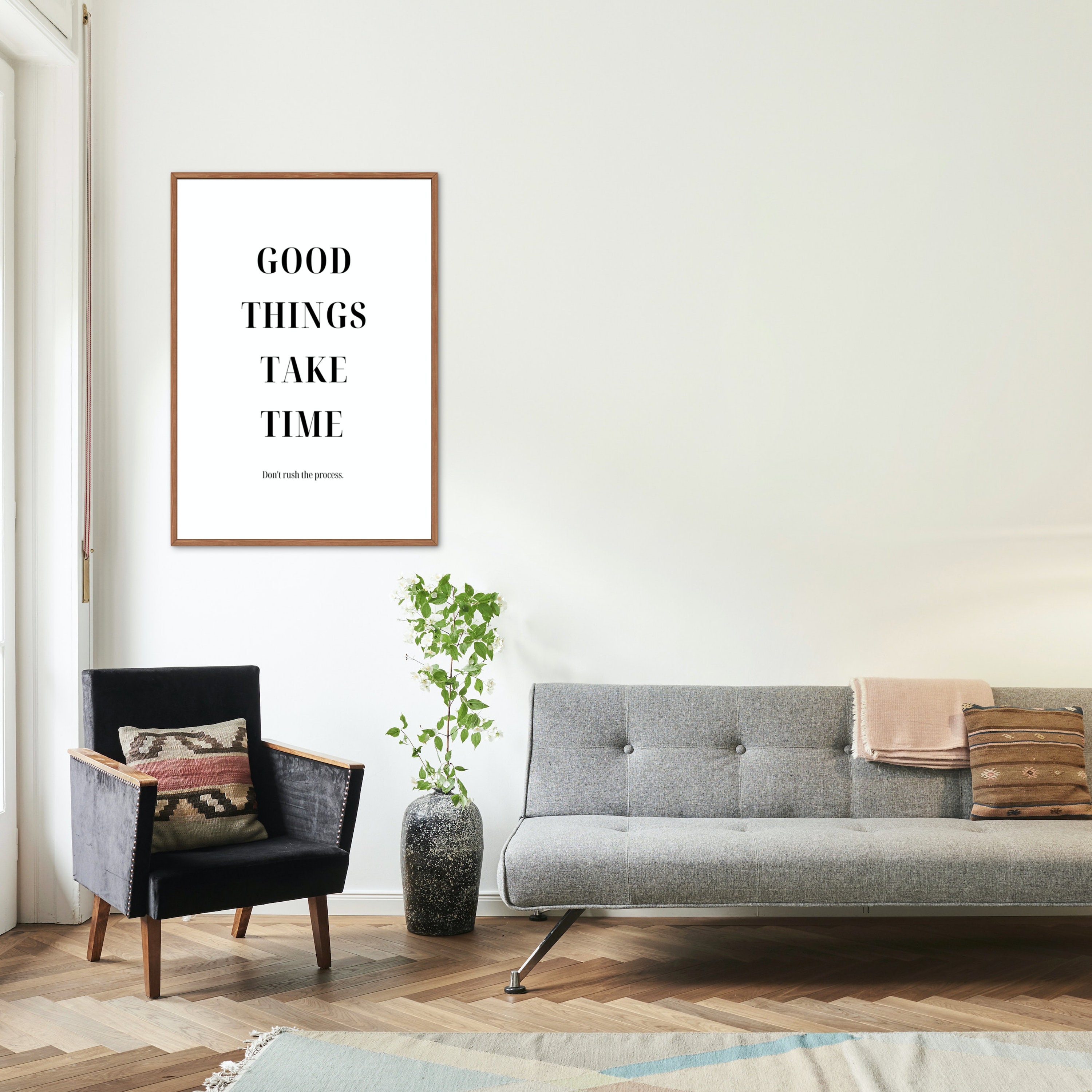 Good Things Take Time Print | Inspirational Quotes Wall Art | Printable ...