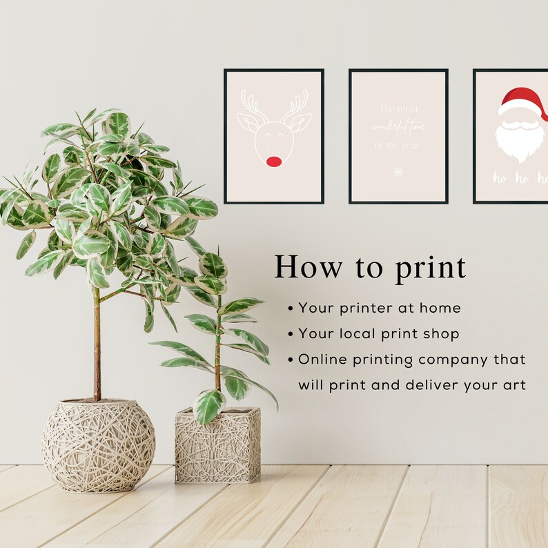 Christmas Poster Set of 3 Printable Christmas Decor Christmas ...