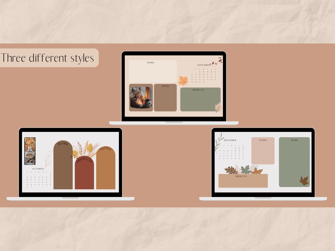 Fall Themed Desktop Organizer | EDITABLE | Calender Fall Season ...