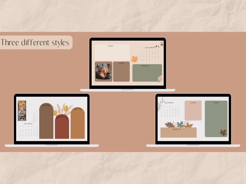 Fall Themed Desktop Organizer | EDITABLE | Calender Fall Season ...