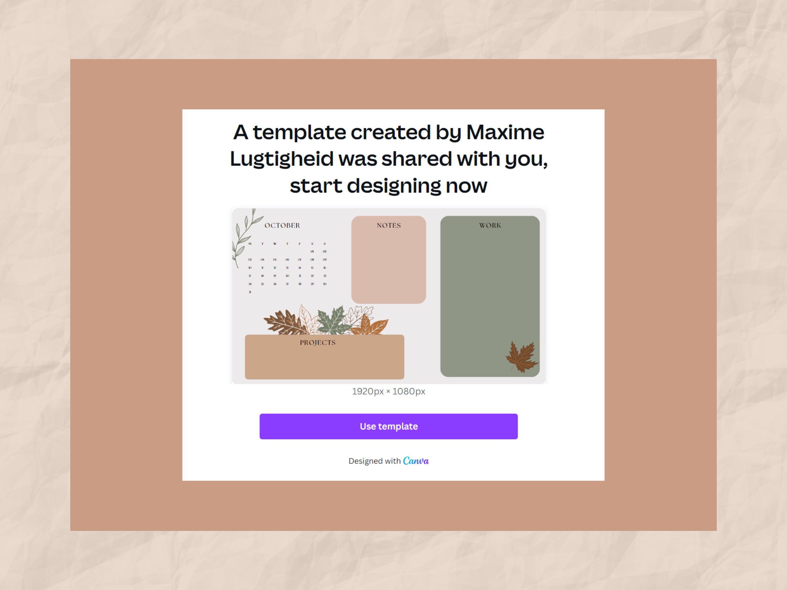 Fall Themed Desktop Organizer | EDITABLE | Calender Fall Season ...
