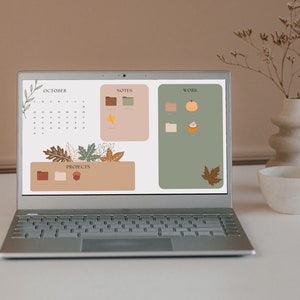 Fall Themed Desktop Organizer | EDITABLE | Calender Fall Season ...