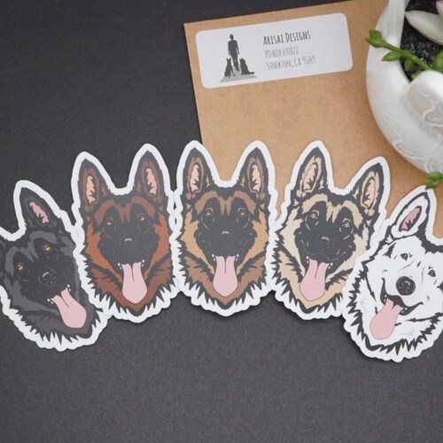 German Shepherd Ghost Ghost Dog Halloween Sticker Spooky - Etsy
