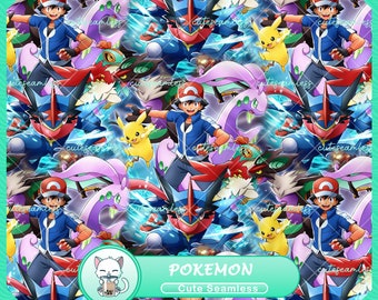 Pikachu Seamless Svg - Etsy