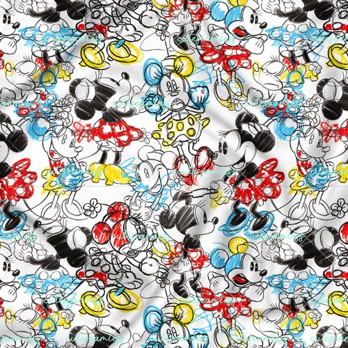 Digital Papers Seamless Patterns Mickey Mouse - Etsy