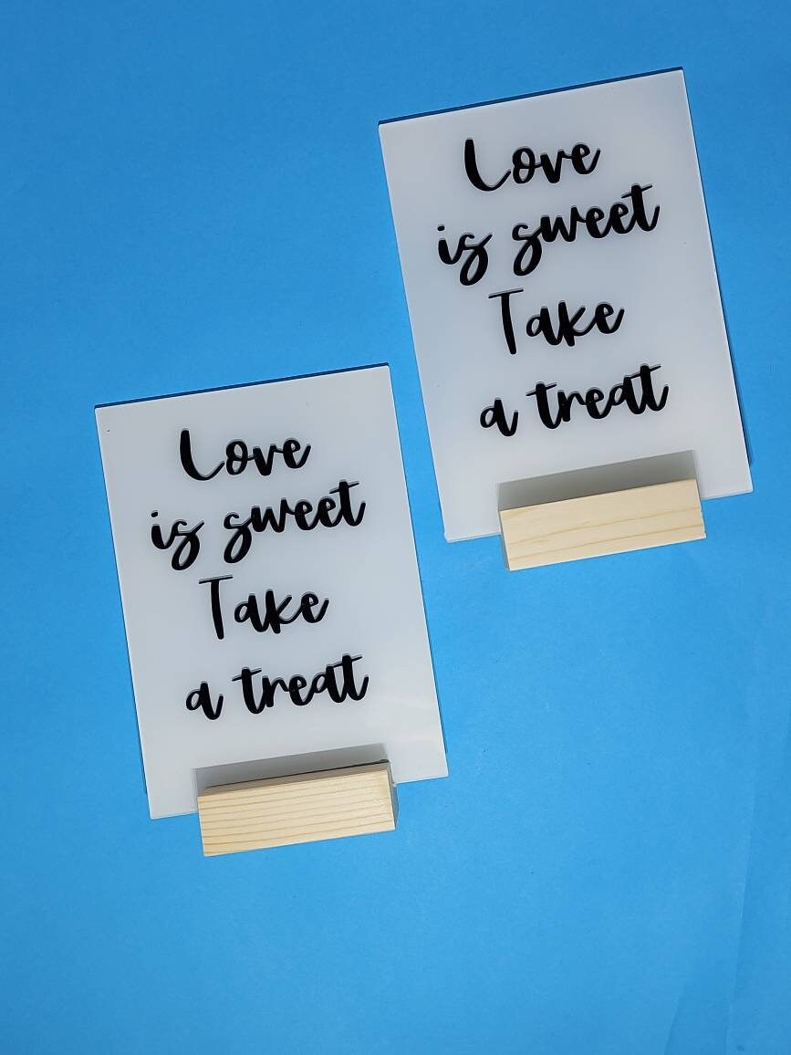 Sweet Table Sign Sweet Cart Sign for Weddings Sweet Treat - Etsy