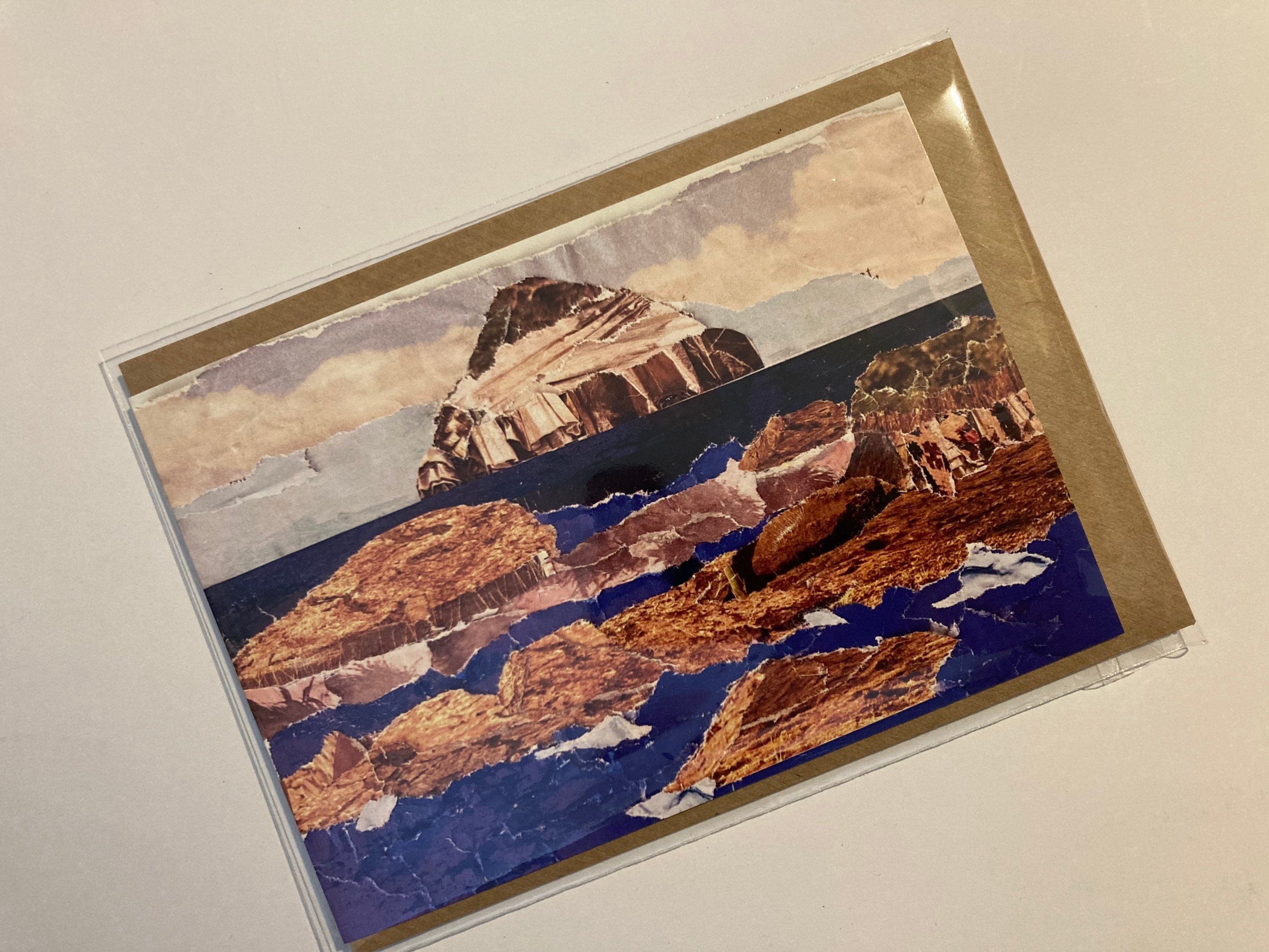 Ailsa Craig Paper Collage Card - Etsy