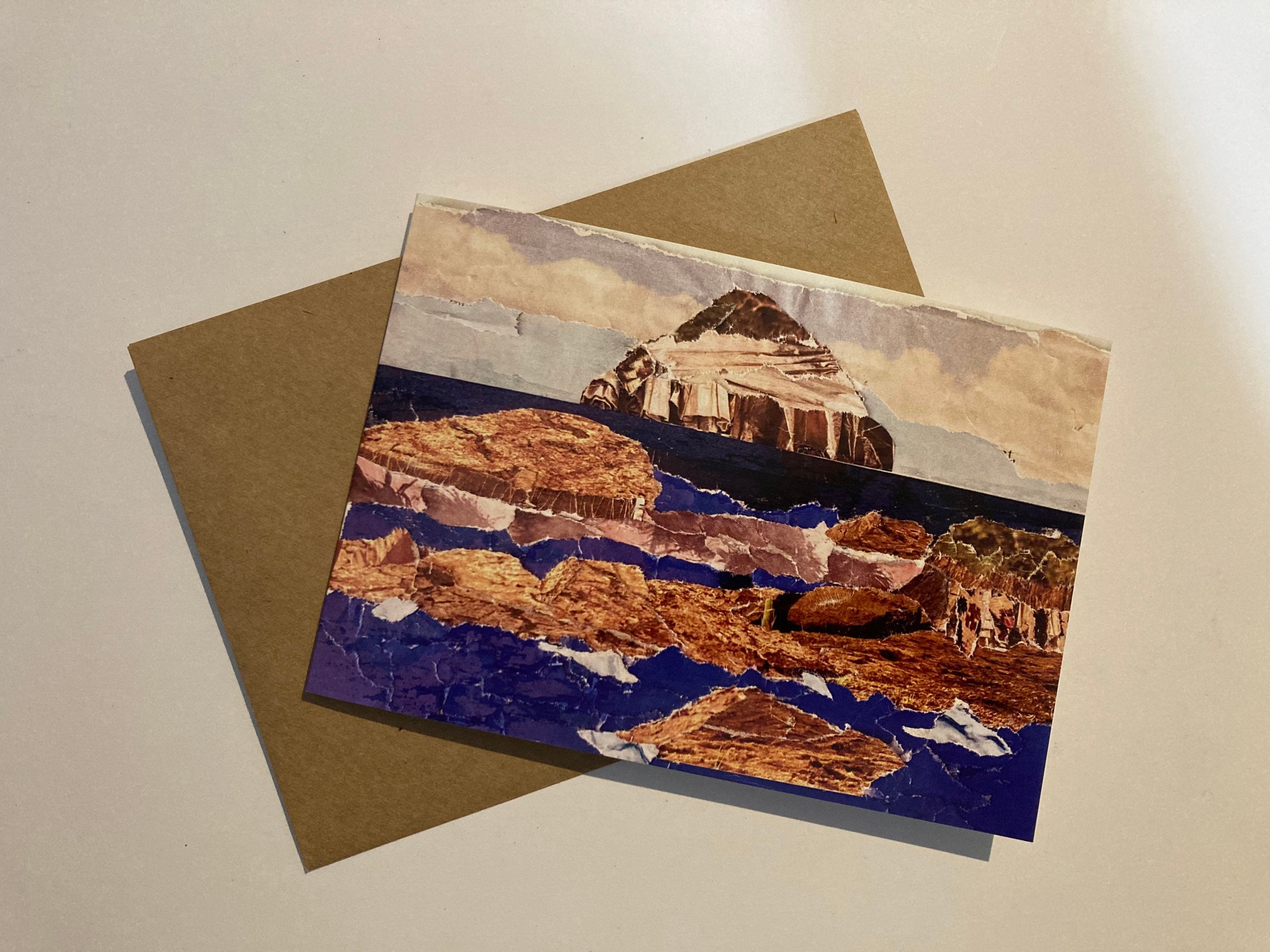 Ailsa Craig Paper Collage Card - Etsy