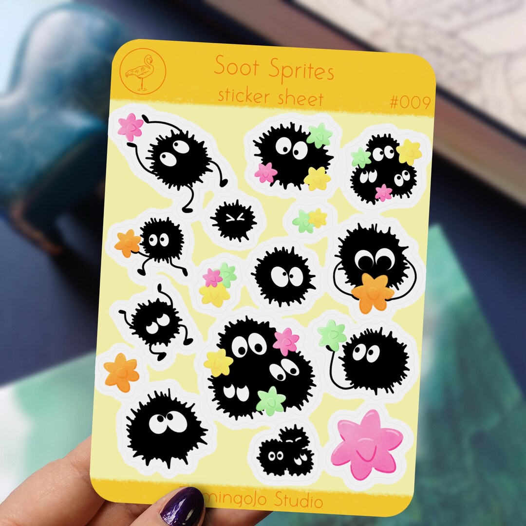 Soot Sprite Ghibli Sticker Sheet Matte Paper 9.5 X 13.5cm 009 - Etsy