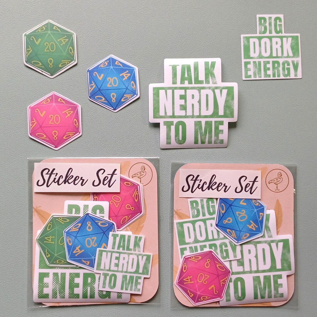 Tabletop Nerds Die Cut Vinyl Sticker Set of 5 - Etsy