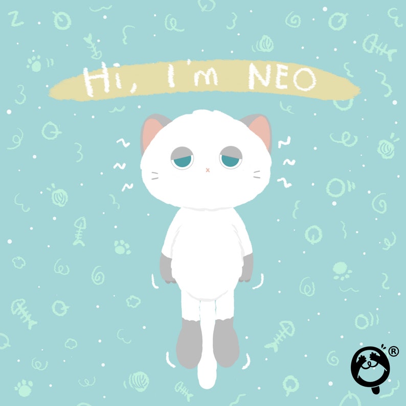 Neo the Cat Plushie: Doozie Drowsy Stuffed Animal Sleeping Buddy - Etsy