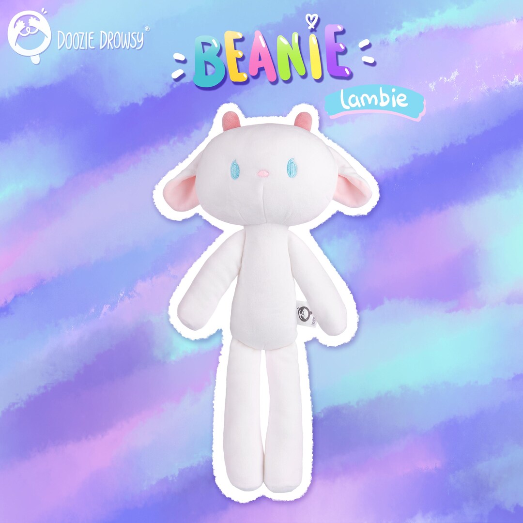 Beanie Lambie Plush: White Sheep Stuffed Animal, Travel Buddy - Etsy