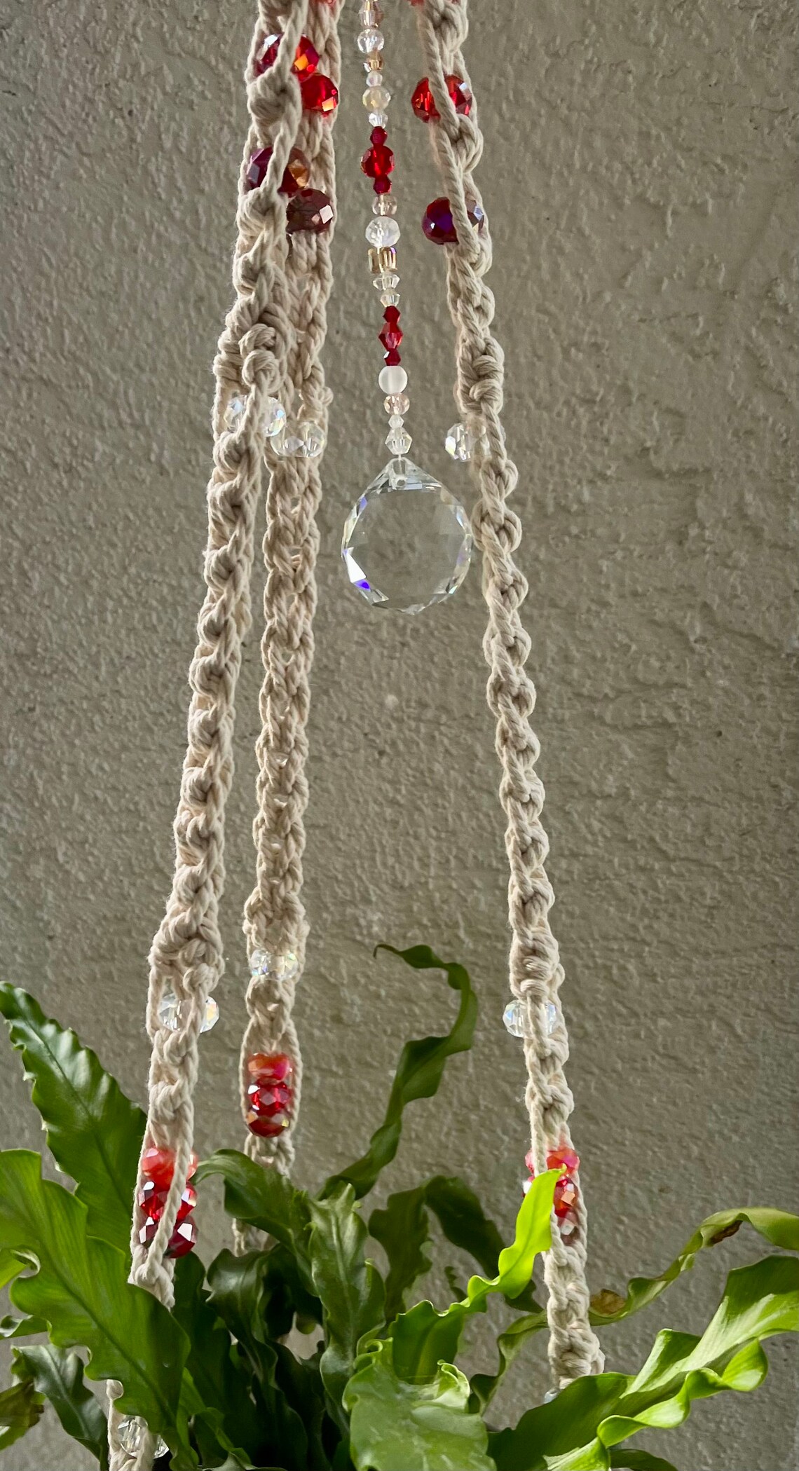 Poppy Fields Crystal Macrame | Etsy