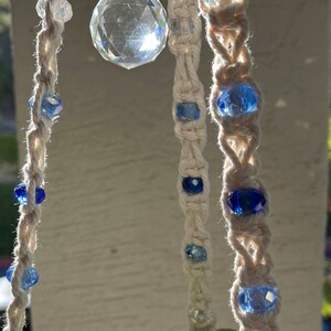 Blue Moon Crystal Macrame Plant Hanger - Etsy