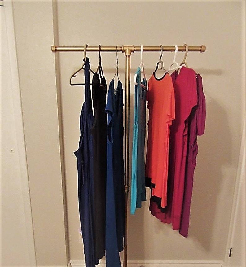 3/4 GOLD or Black Faceout Wall mounted Retail clothes hanging rod ...