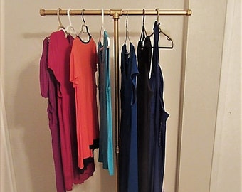 Item 325, Industrial, 3/4 GOLD Pipe Clothes T-bar, Pipe Wardrobe ...
