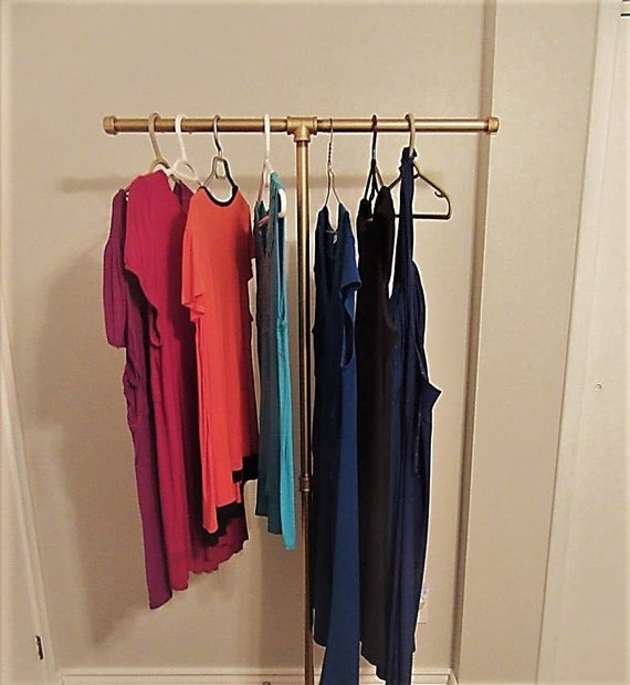 3/4 GOLD or Black Faceout Wall mounted Retail clothes hanging rod ...