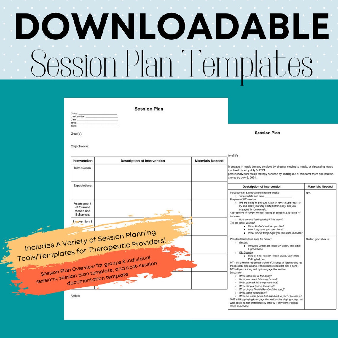 Session Plan Session Plan Overview and Post-session - Etsy Canada