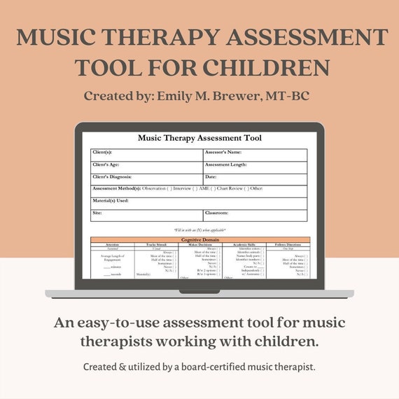 Music Therapy Assessment Tool Template for Children - Etsy