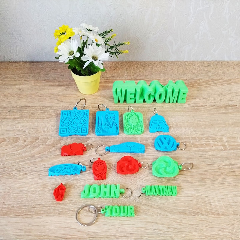 3d Printed Keychains - Etsy