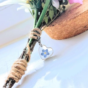 Handmade Forget Me Not Charm, Something Blue, Bracelet Charm, Wedding ...