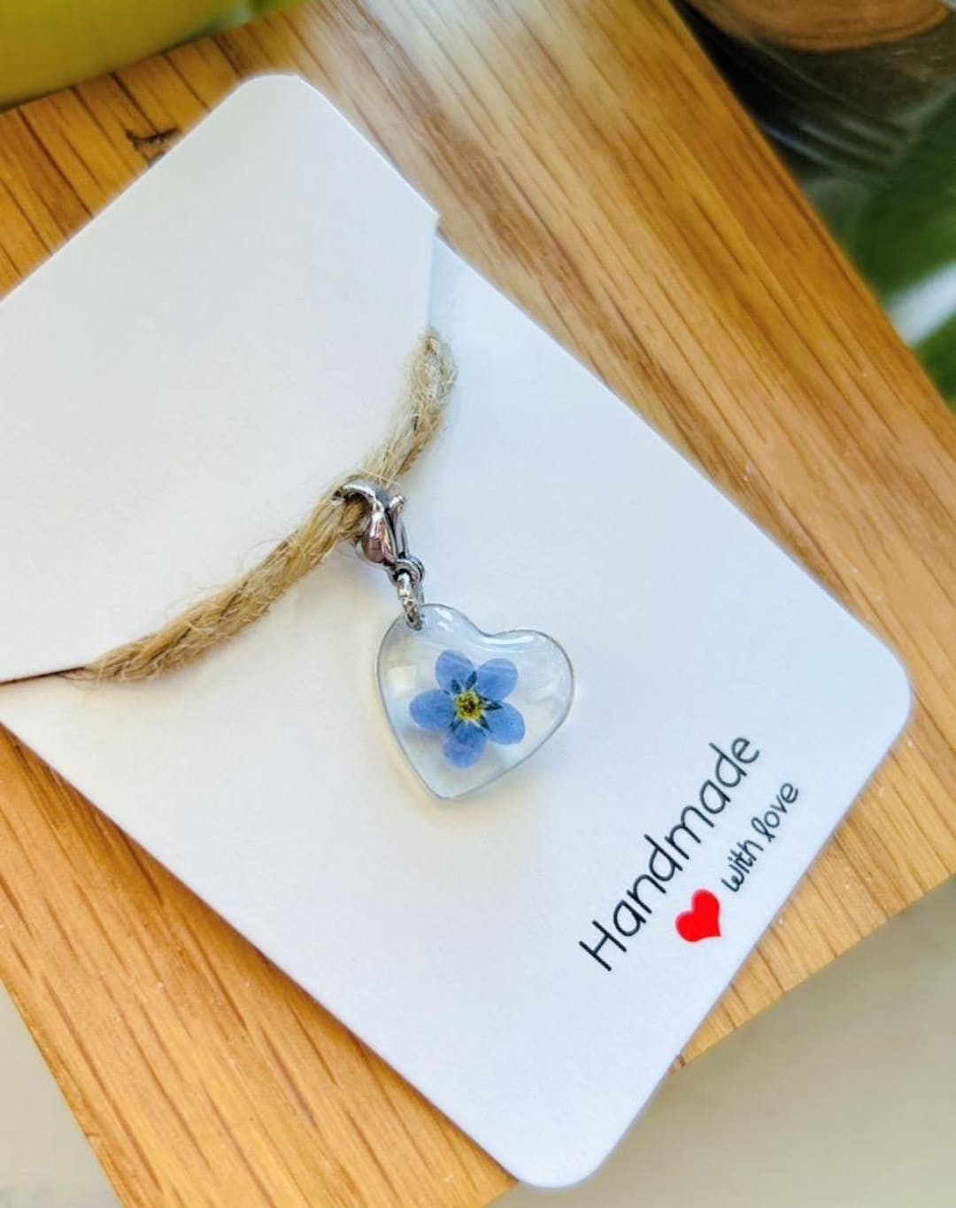 Handmade Forget Me Not Charm, Something Blue, Bracelet Charm, Wedding ...