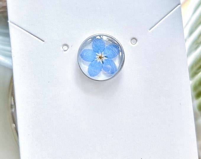 Forget Me Not Pin, Botanical Enamel Pin, Blue Flower Artwork, Original ...