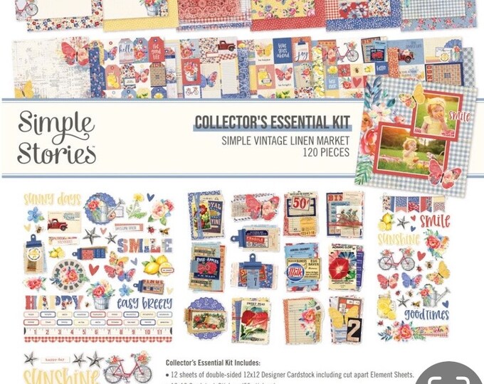 Simple Stories Vintage Linen Market Collector's Essential Scrapbooking ...