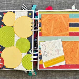 Back to School Scrapbook With Name & Grade Cute and Colorful DIY Memory ...