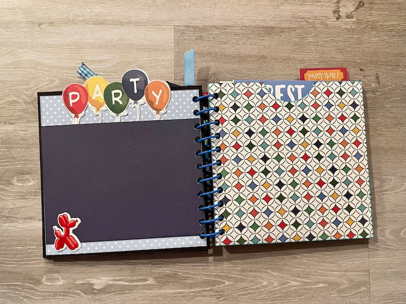 Birthday Scrapbook Album With Primary Colors - Etsy