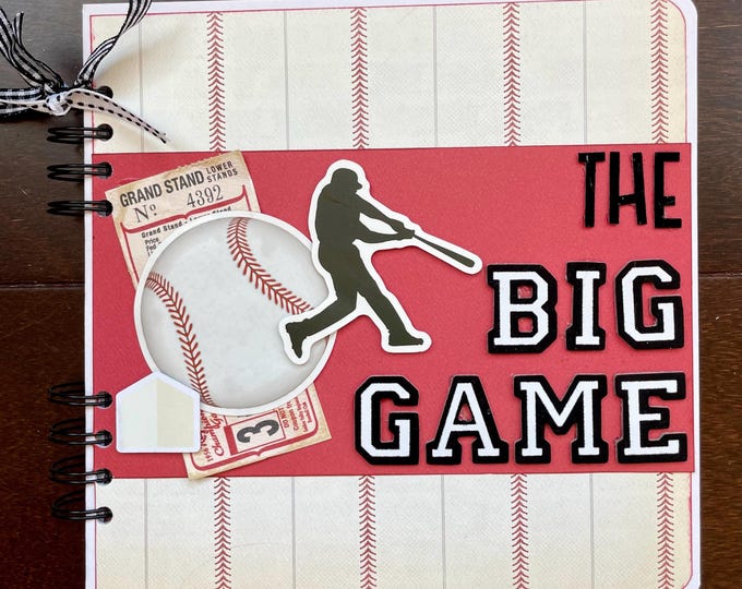 Handmade Baseball Scrapbook Album Can Be Customized Perfect for the Big ...