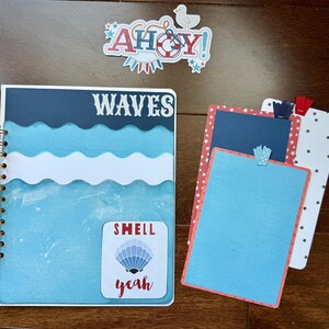 Handmade Nautical Ocean Vacation Scrapbook Interactive 8x10 Maritime ...