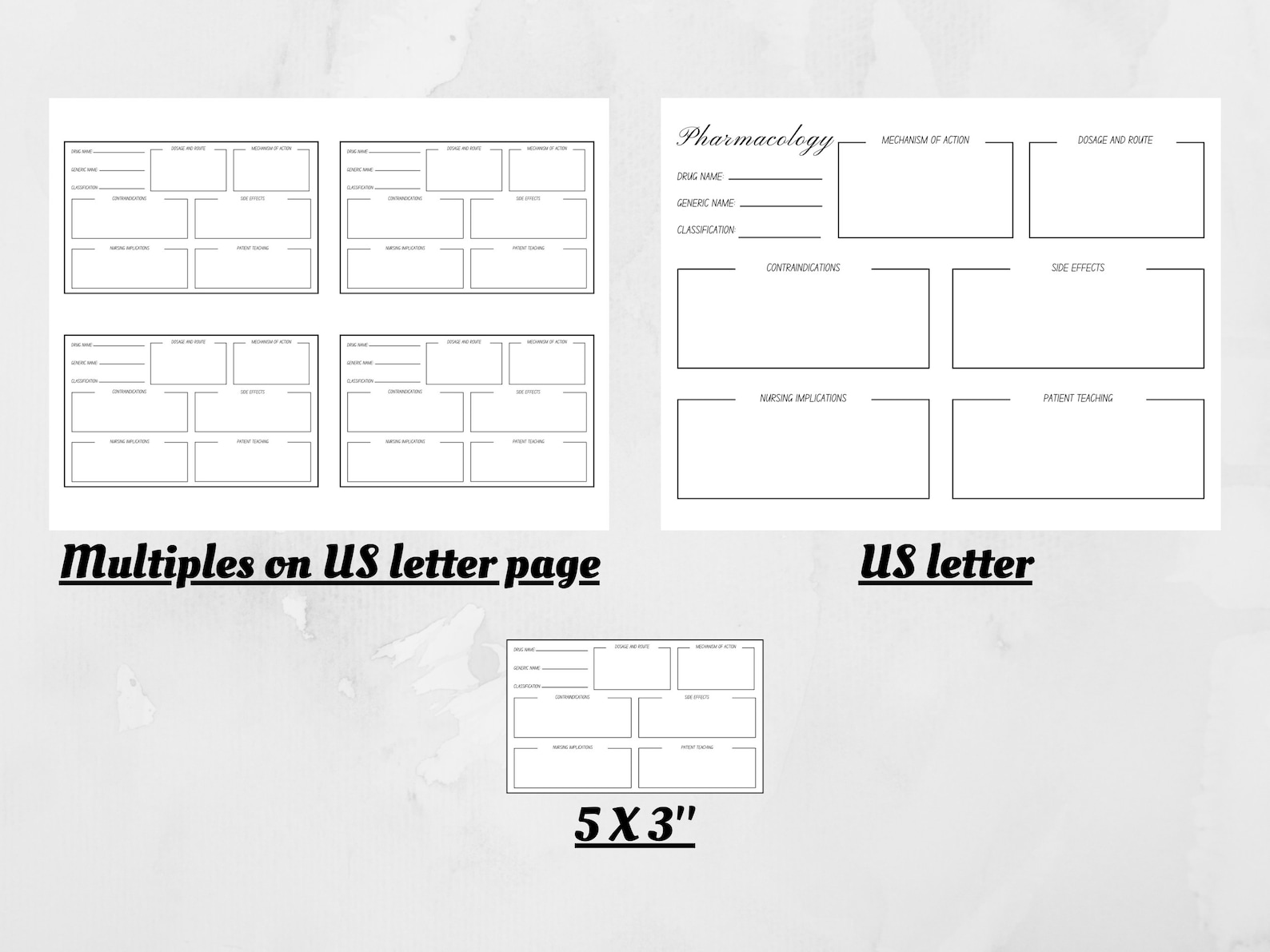 Nursing Pharmacology Drug Flashcards | Printable Nursing Student ...