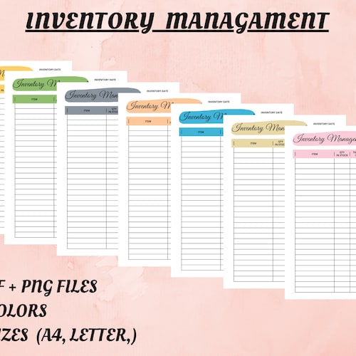 Printable Inventory Management Sheet Business Inventory List - Etsy
