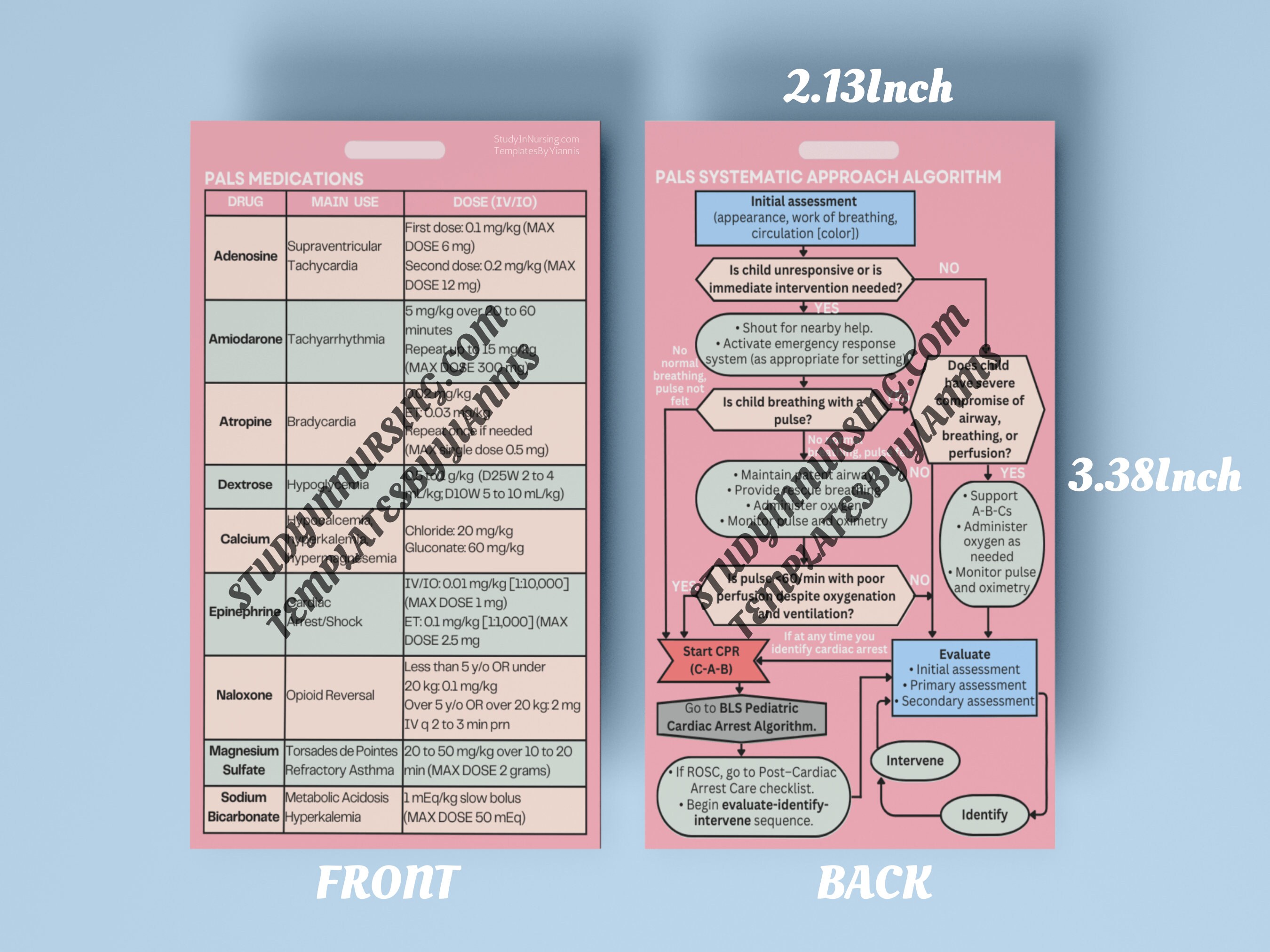 PALS Quick Reference Budge Buddy | PALS Medications & Approach ...