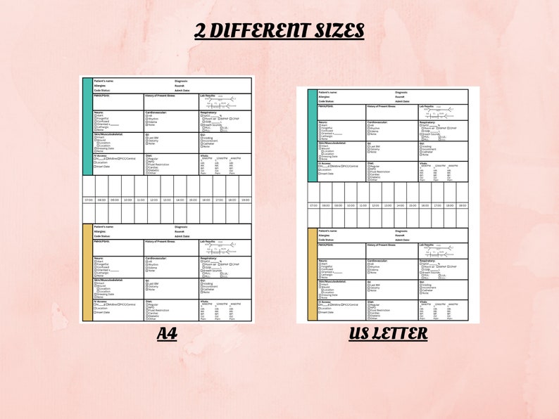 2 Patient Nursing Report Sheet: SBAR Nurse Brain Sheet, Med Surg and ...