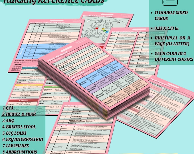 FLACC Pain Scale Horizontal Badge Card Accessory for Nurse Paramedic ...