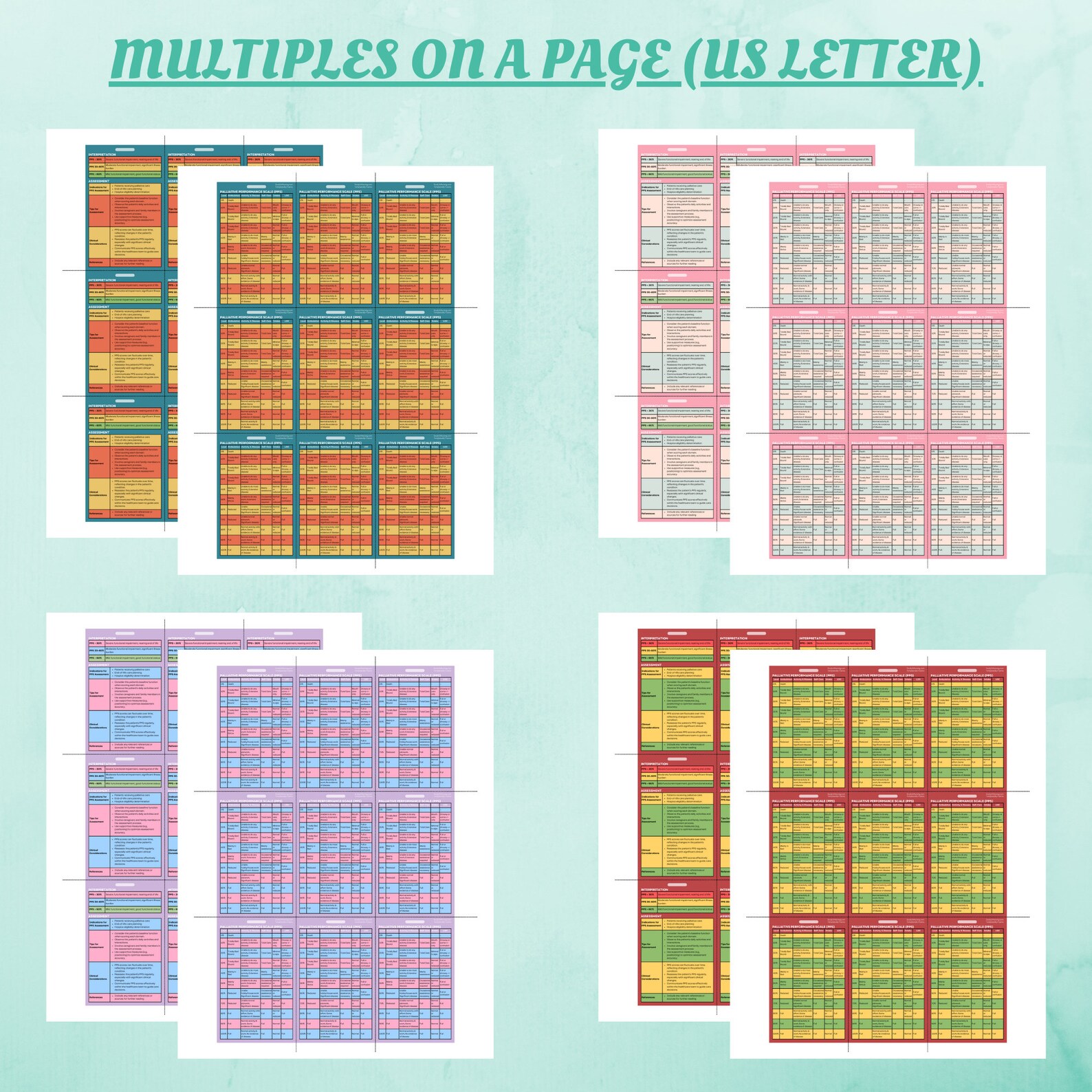 Palliative Performance Scale Reference Card PPS Nursing Badge Buddy ...