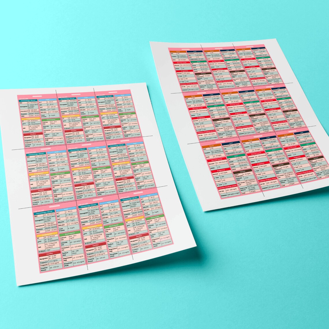 Lab Values for Nursing Reference Card | Medical Reference Badge Buddy ...
