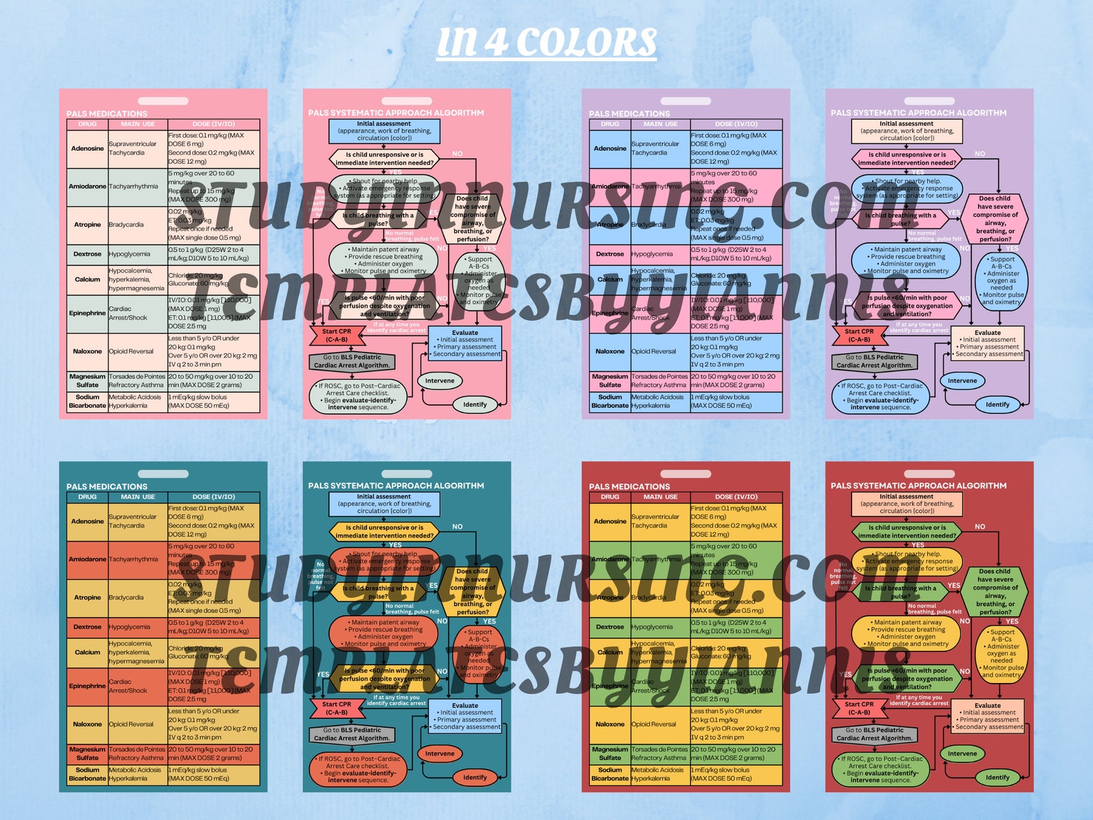 PALS Quick Reference Budge Buddy | PALS Medications & Approach ...