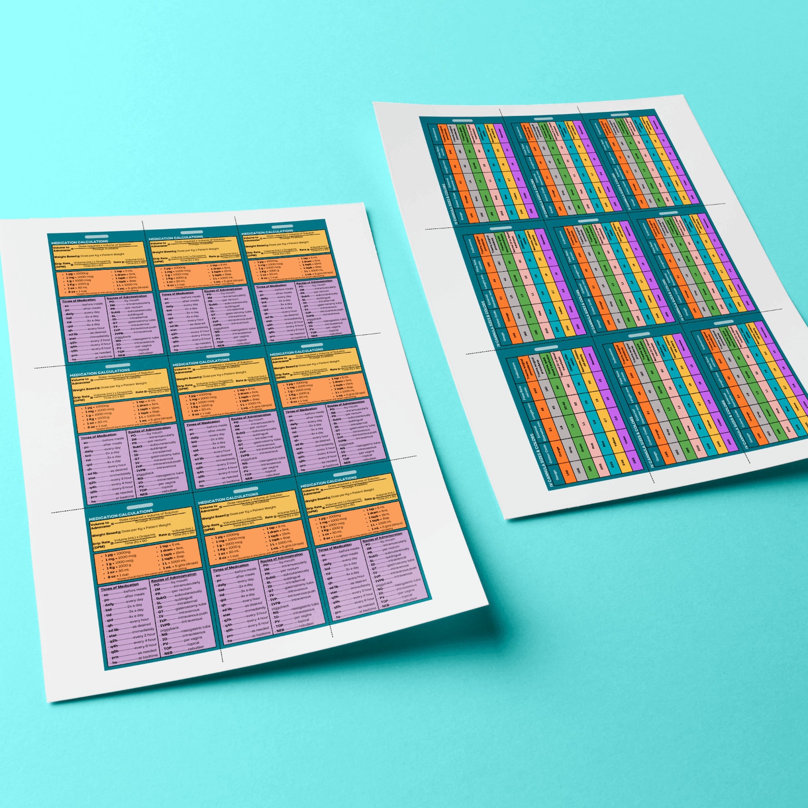 Med Surg Nurse Badge Card Bundle: EKG, Lab Values & GCS, Nursing School ...