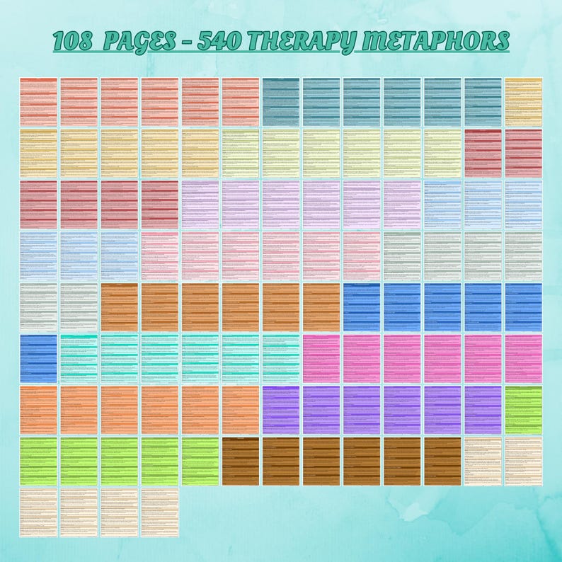 Therapy Metaphors Guidebook: Psychotherapy Session Notes (PDF) - Etsy