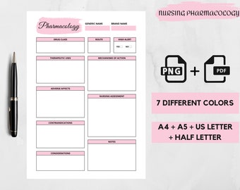 Printable Nursing Student Pharmacology | Pharmacology Notes ...
