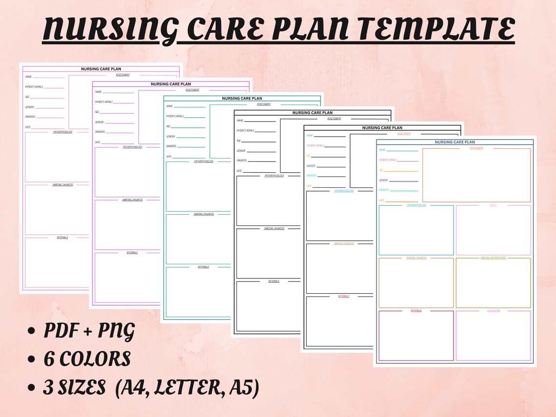 Printable Nursing Care Plan Template & Example | Nursing Care Plan ...