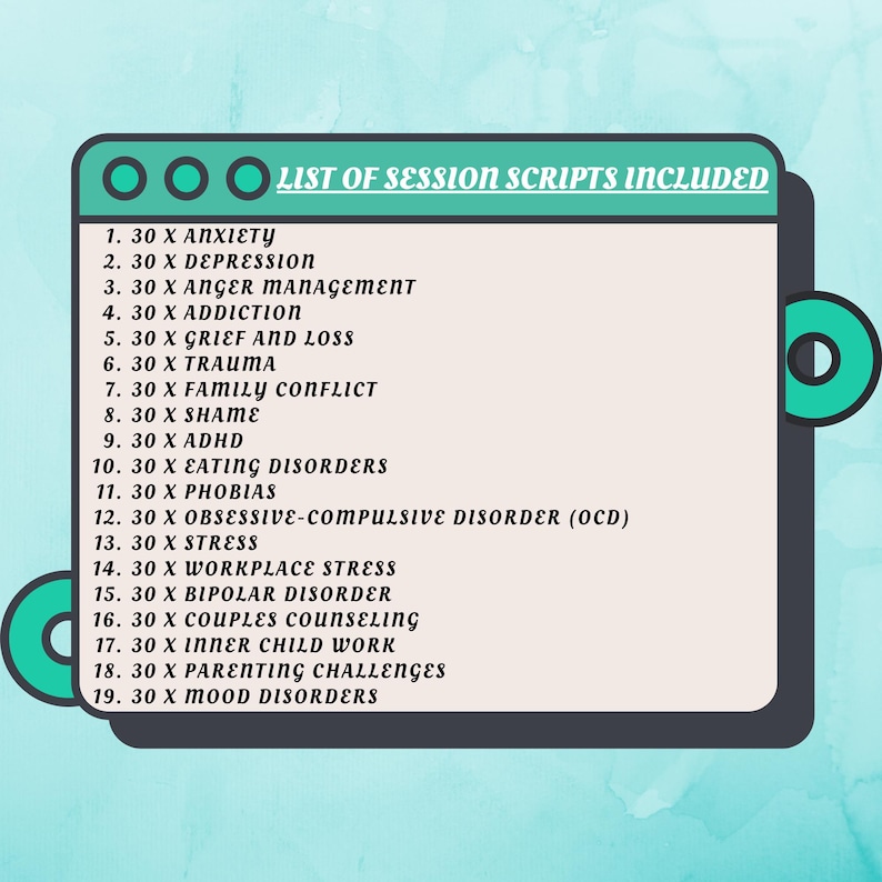 570 Therapy Session Scripts Guidebook: Mental Health Scenarios (PDF) - Etsy