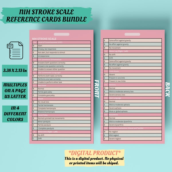 Stroke Badge Reference Cards - Etsy