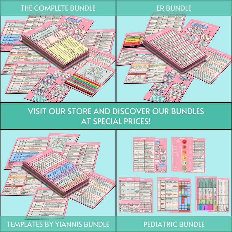 Pathophysiology Flashcards Bundle: Disease Study Cards for Nursing ...
