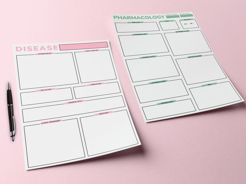 Nursing School Templates BUNDLE | Nurse Student Study Guide | Nursing ...