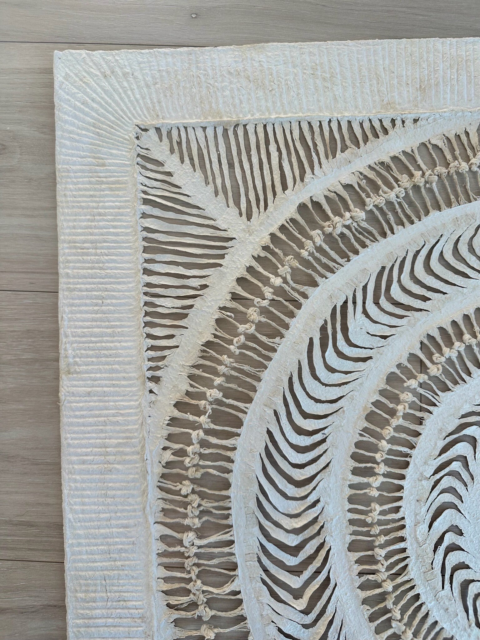 Handmade Mexican Amate Paper, Paper Wall Art, Knot Weave Creme - Etsy